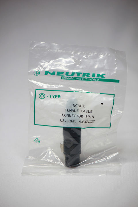 PC FIRST NEUTRIK XLR 3-PIN FEMALE NC3FX, AUDIO MIC CONNECTOR PLUG ...