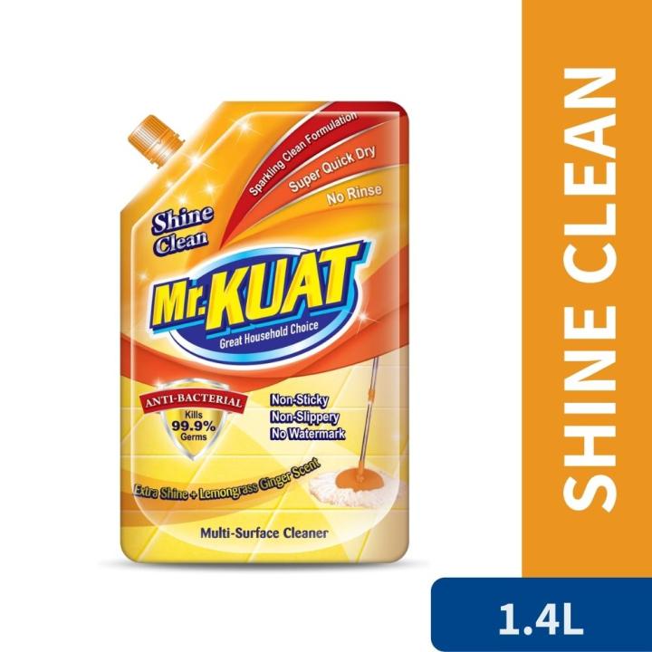 Mr KUAT Antibacterial Multi-Surface Cleaner Shine Clean- 1.4L | Lazada