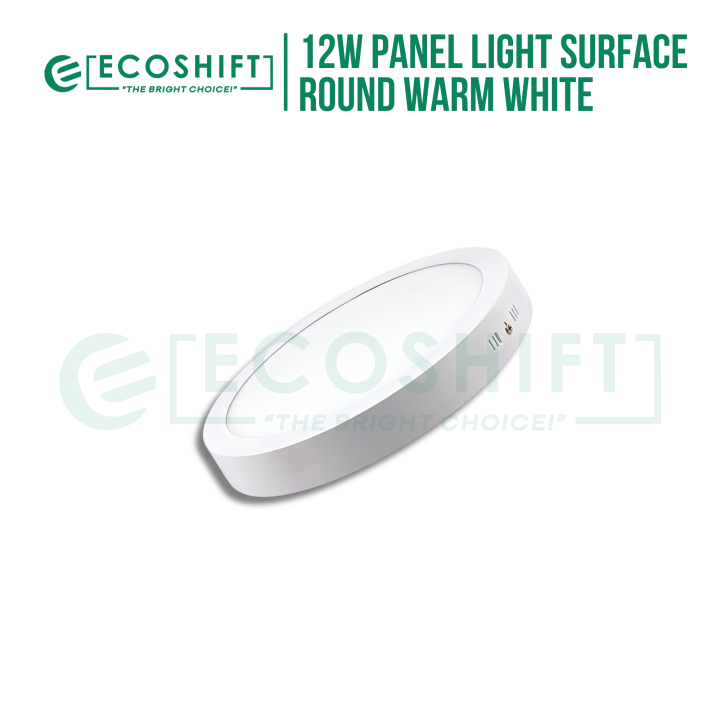 Ecoshift 12W Surface Mounted Round LED Panel Light Warm White | Lazada PH