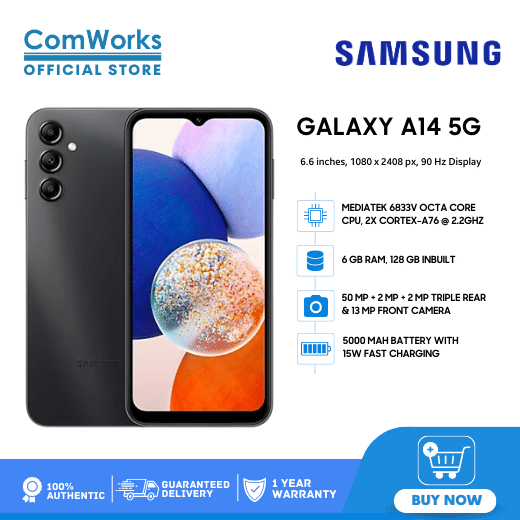 ComWorks | Samsung Galaxy A14 5G | 6GB / 128GB | 6.6 inches | Lazada PH
