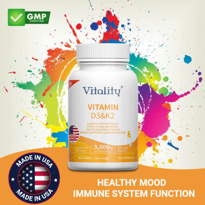 Vitamin D3 5,000 IU High Potency Strong Bones & Teeth,Cardiovascular ...