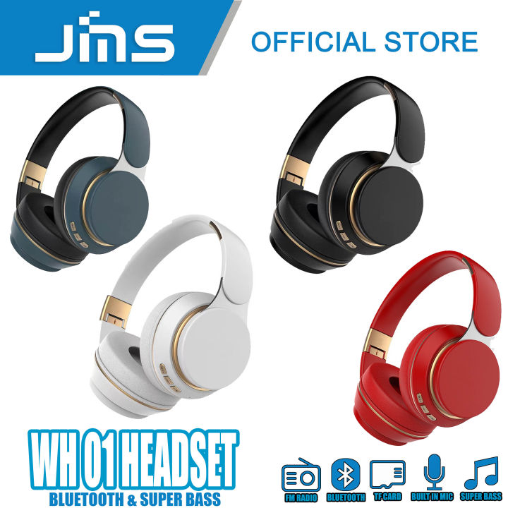 New WH-01 Wireless Bluetooth Headset with Bass Stereo and Card Slots ...