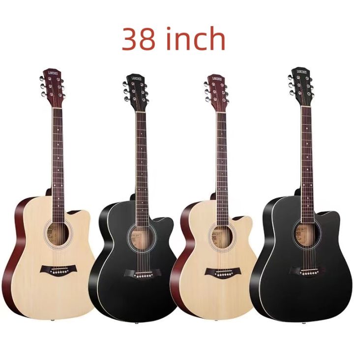 【Sunny Small Store】Guitar 38 Inch Basswood Plasdtic Acoustic Guitars ...