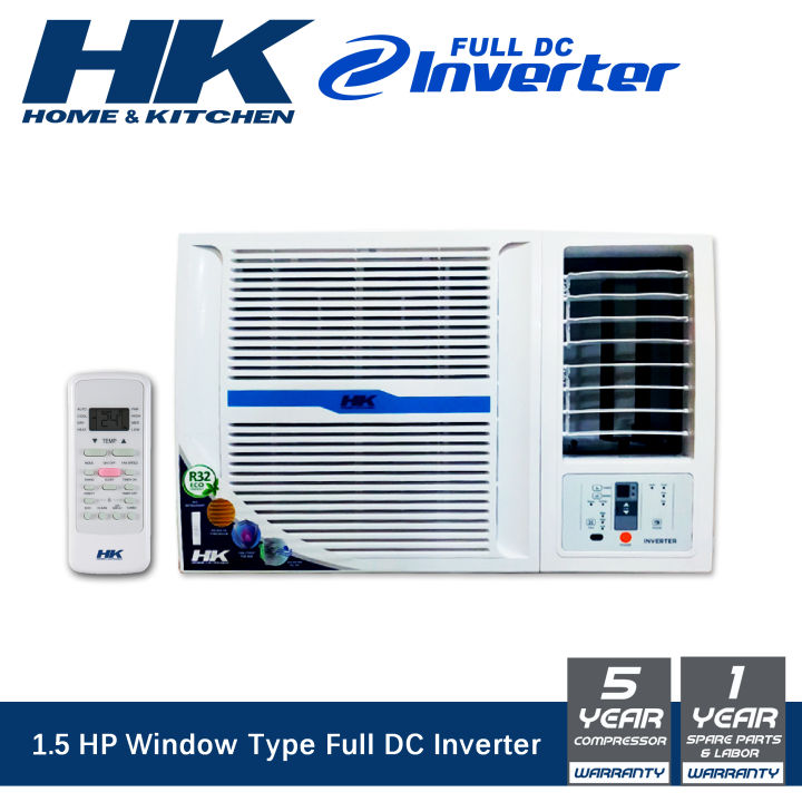 1.5 HP HK Electronic Window Type Full DC Inverter Aircon | Lazada PH