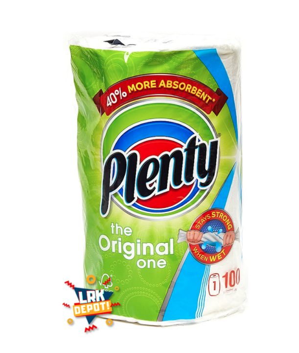 PLENTY Original Kitchen Towel Tissue Roll - (2 ply x 100 sheets per ...