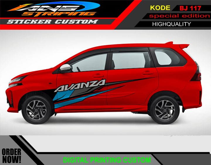 VARIASI MOBIL HONDA JAZZ / STIKER MOBIL BRIO AVANZA YARIS XENIA / DECAL ...