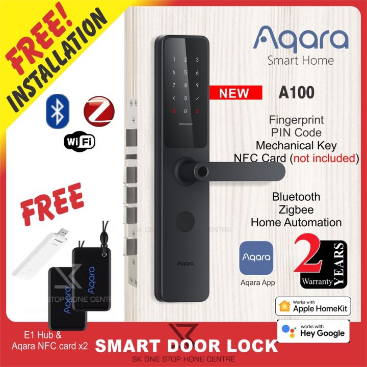 Aqara Smart Door Lock A100 Zigbee MY Version With Apple Home Key ...