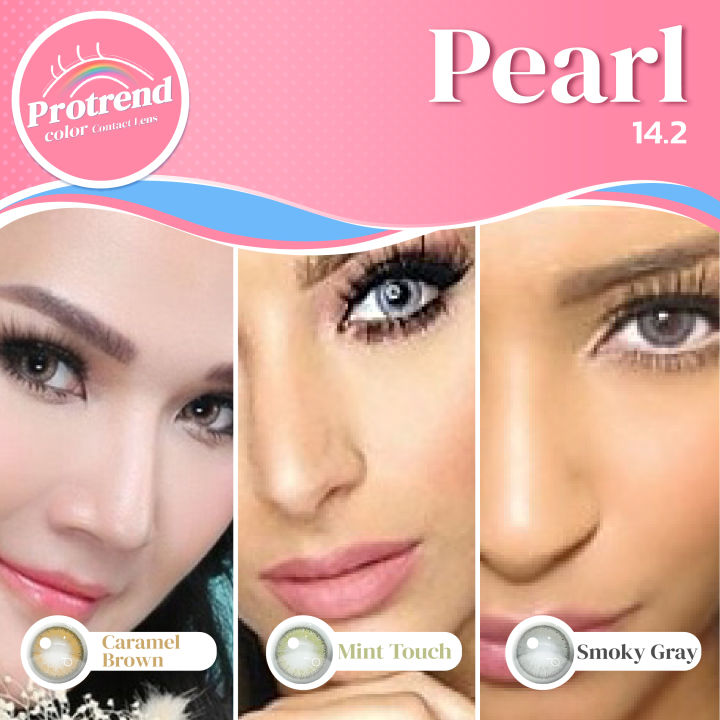 Protrendcolor Contact lens : คอนแทคเลนส์โปรเทรนด์คัลเลอร์ รุ่น Pearl Brown , Gray นำเข้าจาก ...