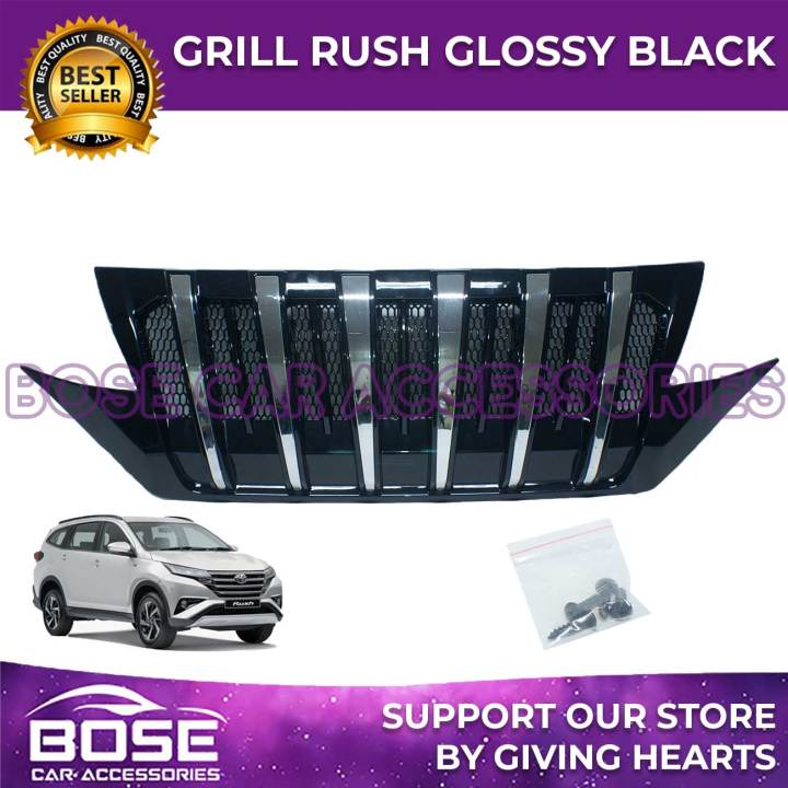 Glossy Black Front Grill / Grille Guards Toyota Rush G E 2018 2019 2020 ...