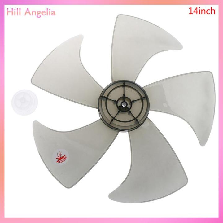 [Hill Angelia] 14 Inch Plastic 5 Leaves Fan Blade with Nut Cover Fan ...
