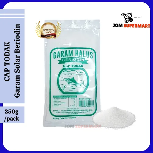 TODAK Garam Solar Beriodin / Iodized Salt 250g | Lazada