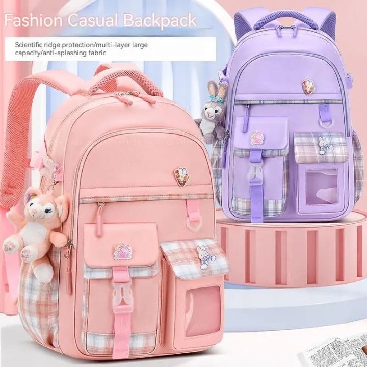UISN MALL Backpack For Kids Girls Schoolbag With Stuffed Toy Cartoon ...