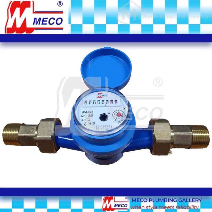 Meco Heavy Duty Water Meter 1" For Main Meter or Submeter Brass Type # ...