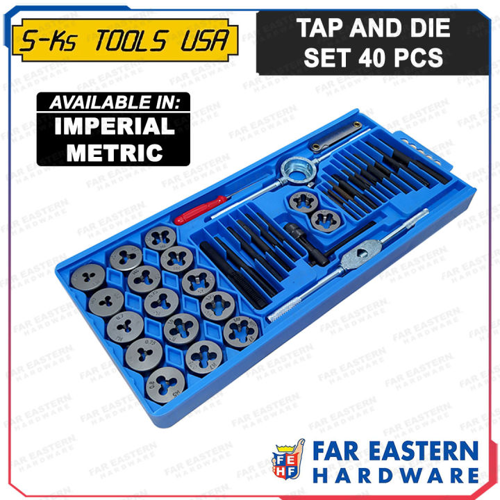SKS Tap And Die Set 40 Pcs Imperial | Metric | Lazada PH