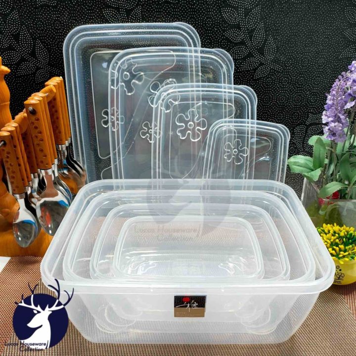 PLASTIC TRANSPARENT FOOD KEEPER / TUPPERWARE / FOOD LUNCH BOX | Lazada PH