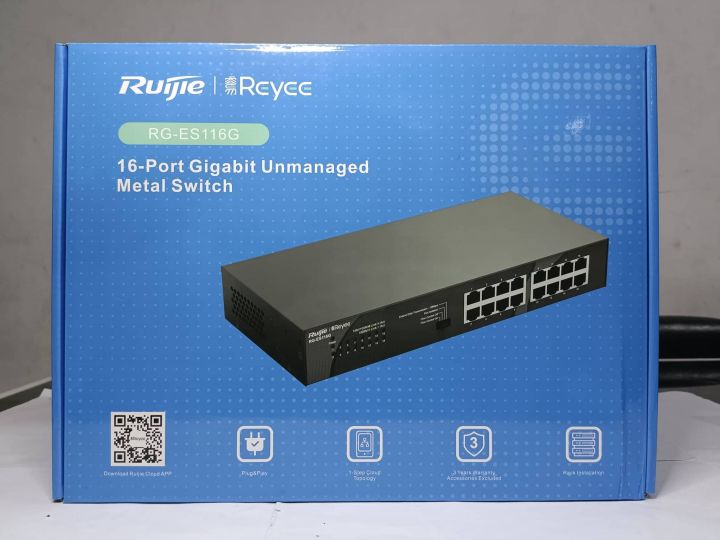 Ruijie RG-ES116G 16-Port Gigabit Unmanaged Metal Switch | Lazada PH