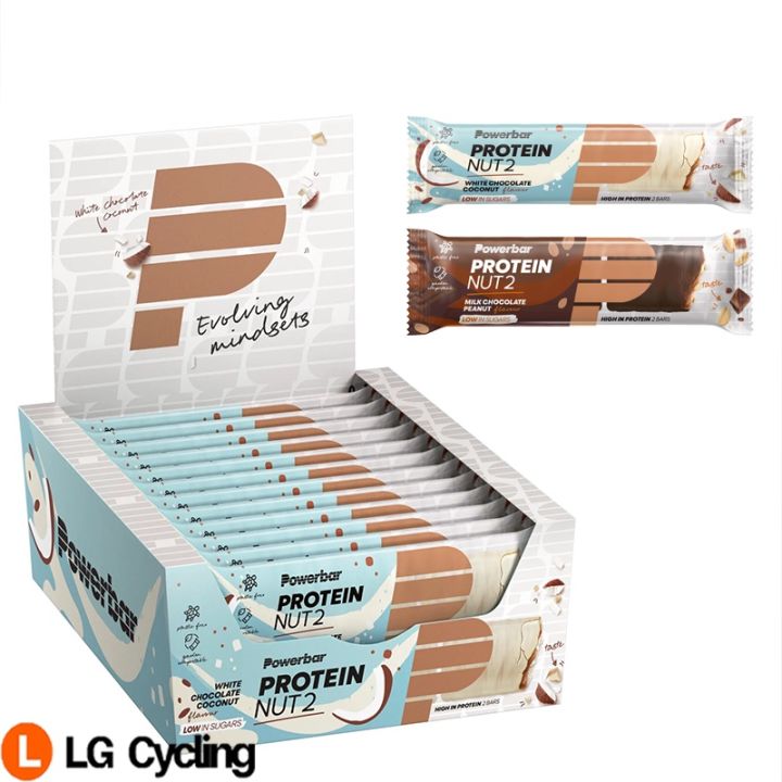 Powerbar Protein Nut2 45g Protein Bar Milk Chocolate Peanut White Choc ...