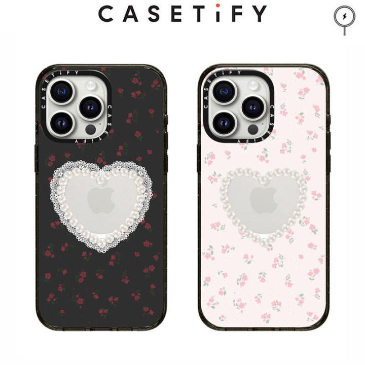 Original Casetify Pearly Heart Impact Case with Magsafe for iPhone 16 ...