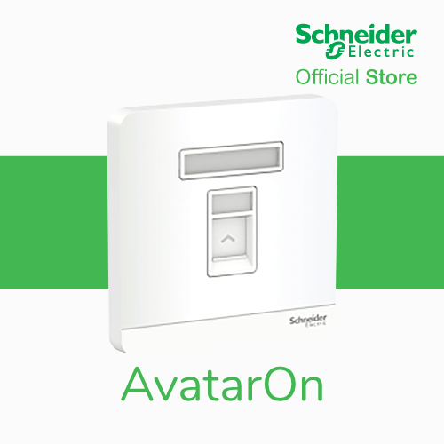 Schneider Electric AvatarOn - 1Gang Telephone Socket, Shuttered ...
