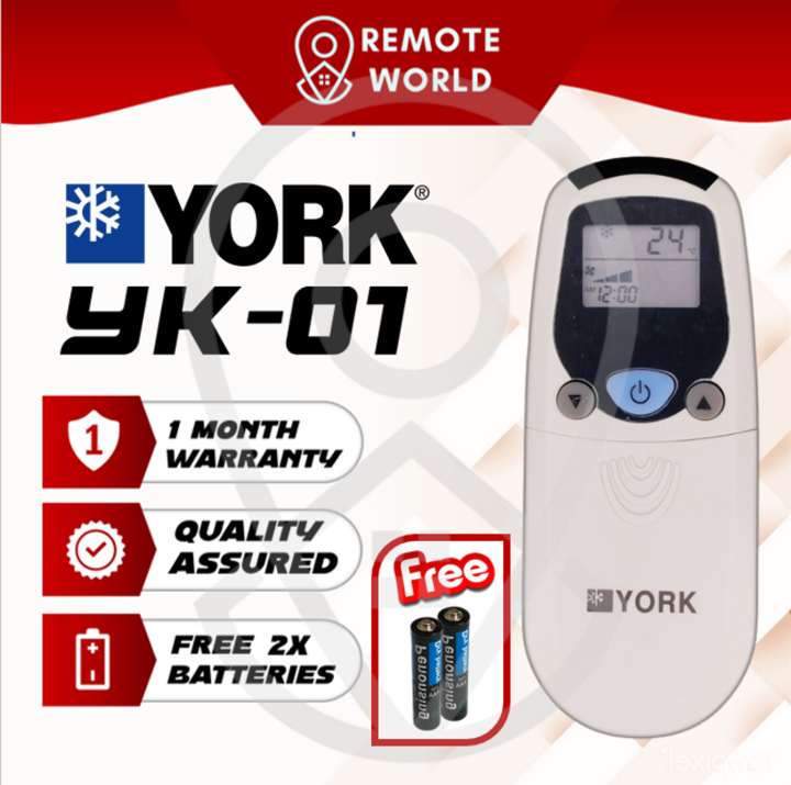 York YK-01 | Air Conditioner Remote Contro alat kawalan jauh penghawa dingin YORK Remote Control ...