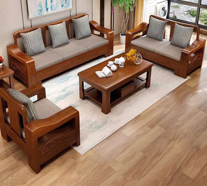 Kursi Jati Ruang Tamu Minimalis 1 Set | Lazada Indonesia