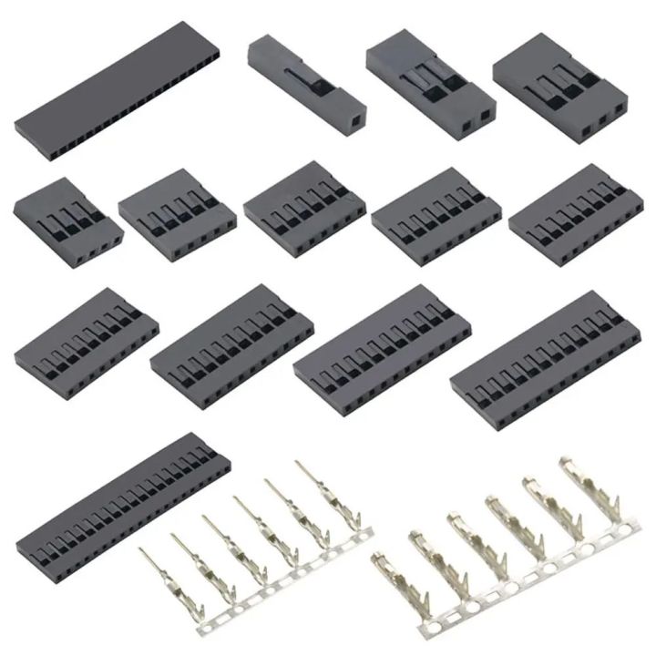TJC8 Dupont Plastic Shell Plug 2.54mm Single Row Dupont Connector 1P/2P ...