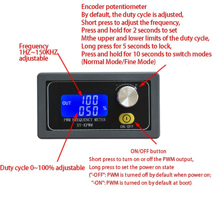 Dual System PWM Pulse Frequency Signal Generator Duty Cycle Adjustable ...