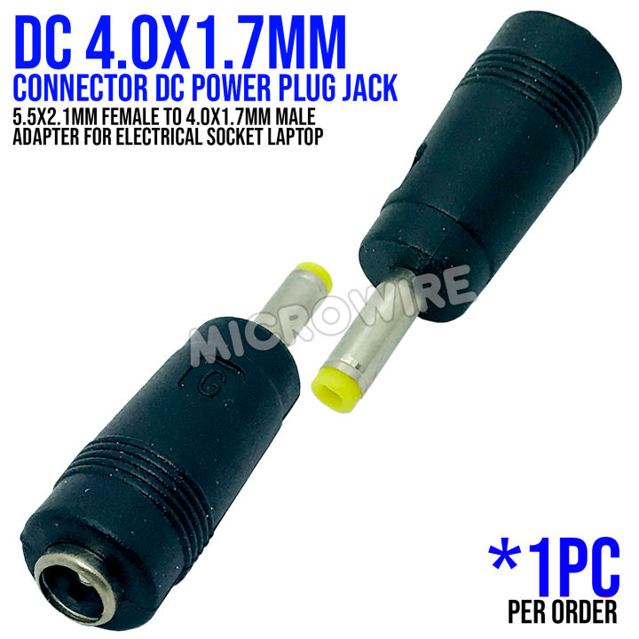 DC Power 4.0x1.7mm Connector DC Power Plug Jack 5.5x2.1mm Female to 4 ...