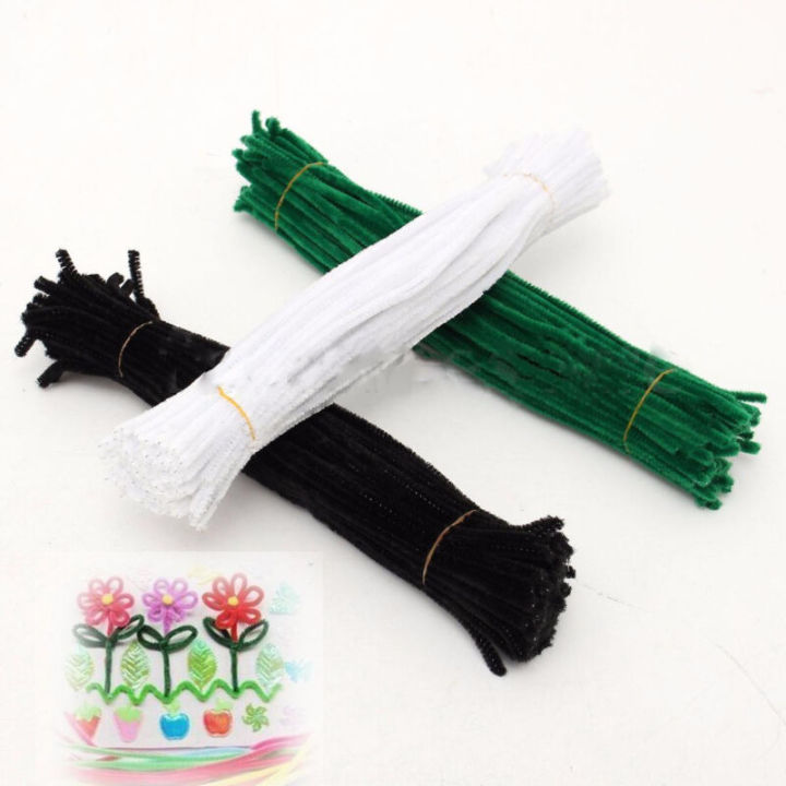 100x flexible chenile wires, pipe cleaner, pipe cleaner, plush wire ...