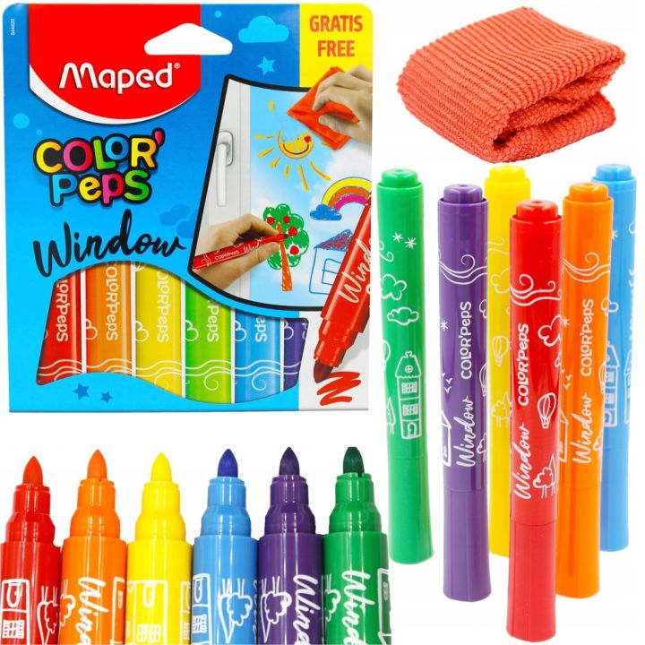 สีเมจิกเขียนกระจก 6 สี Mapad | Lazada.co.th