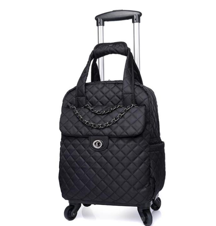 20 Inch Women Carry On Hand Luggage Bag Cabin Travel Trolley Bags ...