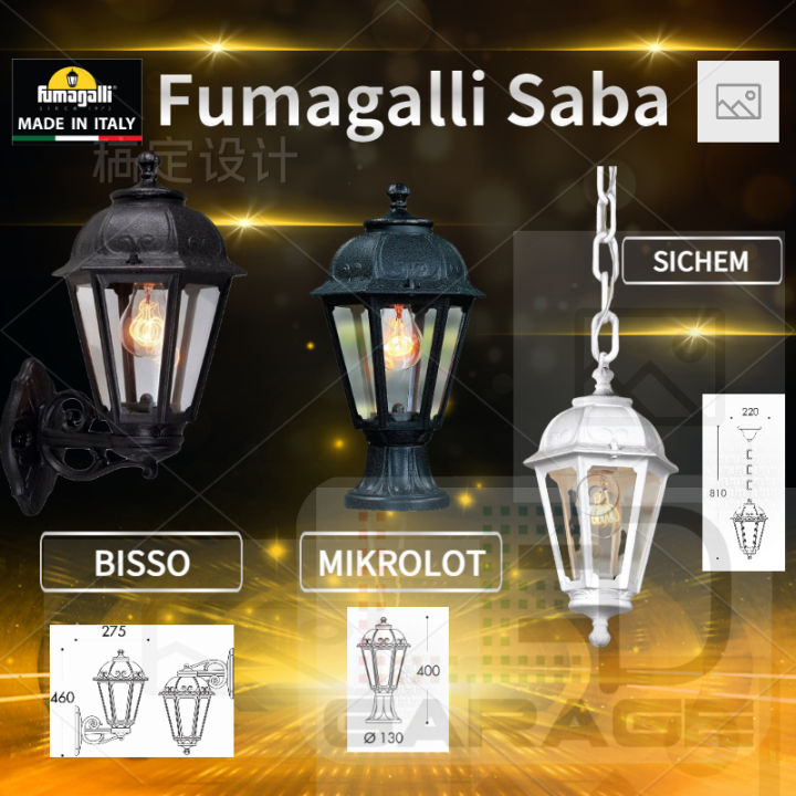 FUMAGALLI SABA wall Light Outdoor Lighting Classic Wall Lamp Garden Wall Light Pillar Wall SABA ...