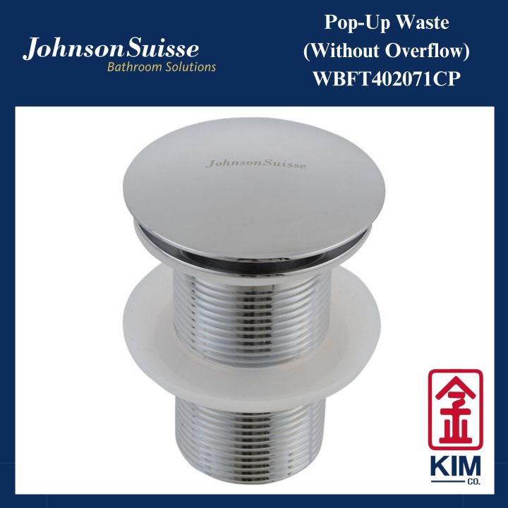 Johnson Suisse Brass Push Up Pop Up Waste Without Overflow ...