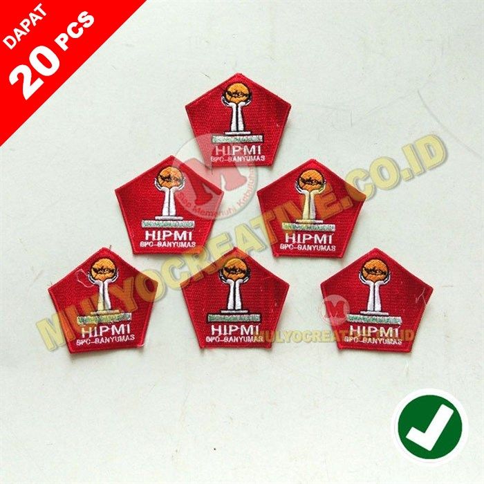 Bordir Logo HIPMI Banyumas - Kain Bordir Logo HIPMI warna merah / 20pcs ...