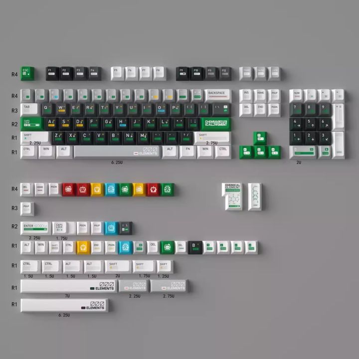 GMK Chemical 003 Complete Set of Mechanical Keyboard Keycap PBT Thermal ...
