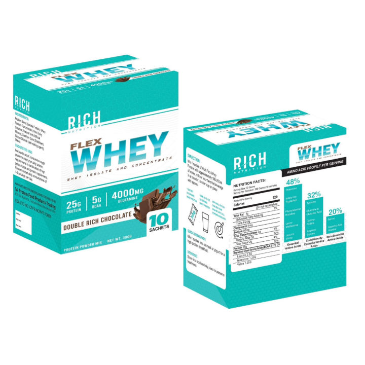 Rich Flex Whey Protein 10 sachets pack Rich Nutrition | Lazada PH