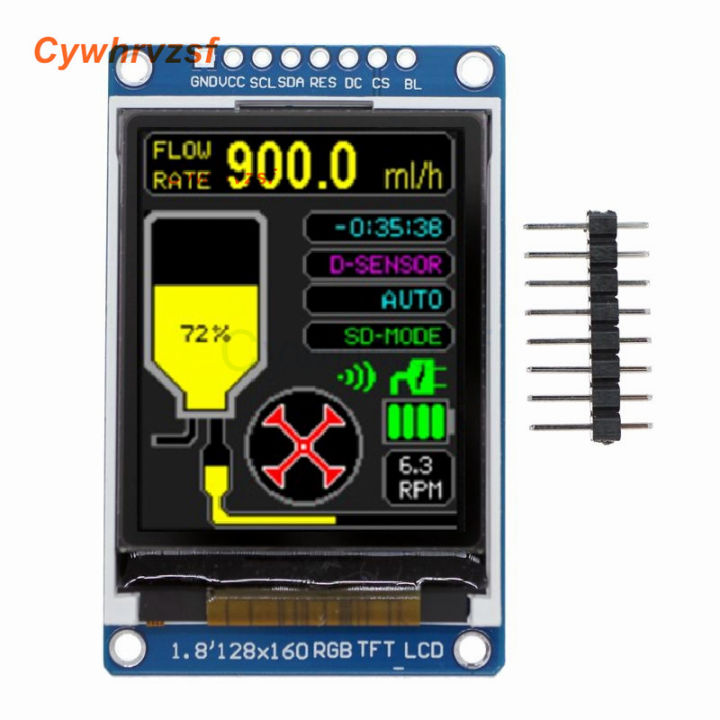 18 18 Inch 128x160 Oled Display Module 8 Pin St7735 Rgb Tft Lcd Display Screen 128x160 Spi 