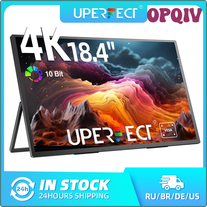 OPQIV UPERFECT 18 Inch UHD Portable Gaming Monitor 4K Display HDMI USB ...