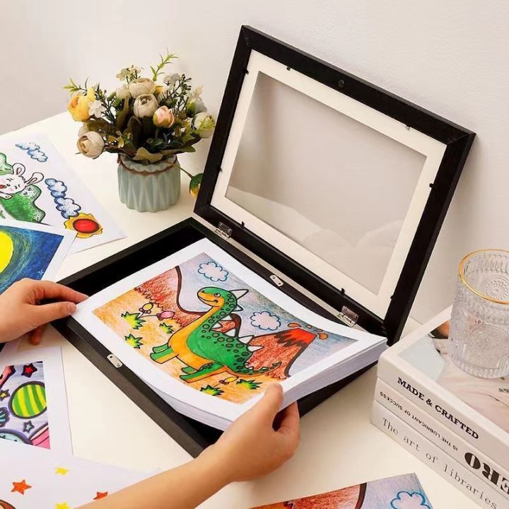 A4 Kids Art Magnetic Frame || 3D Picture Frame Box for Bulky Arts ...