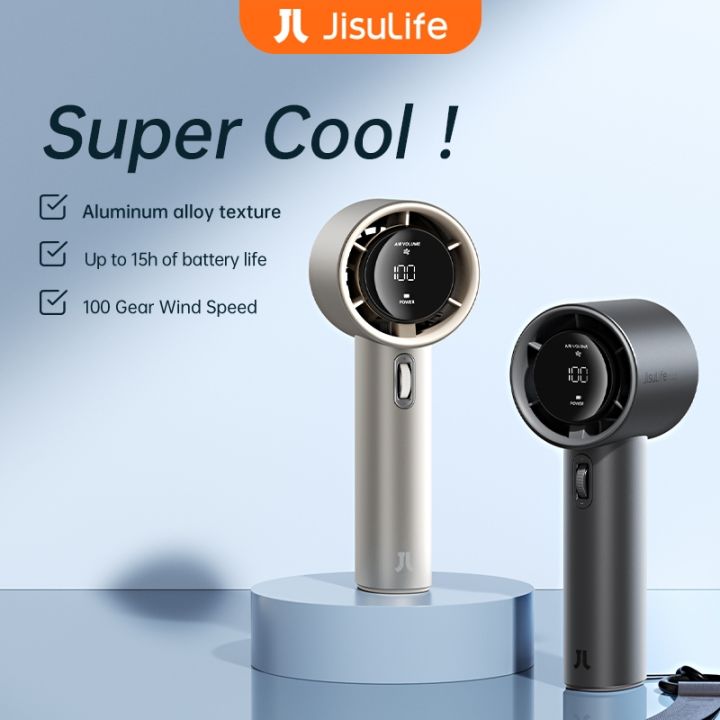 JISULIFE Mini Fan Hand Held Jet Fan ULTRA1 (DARK GRAY) 3-in-1 Cooler ...