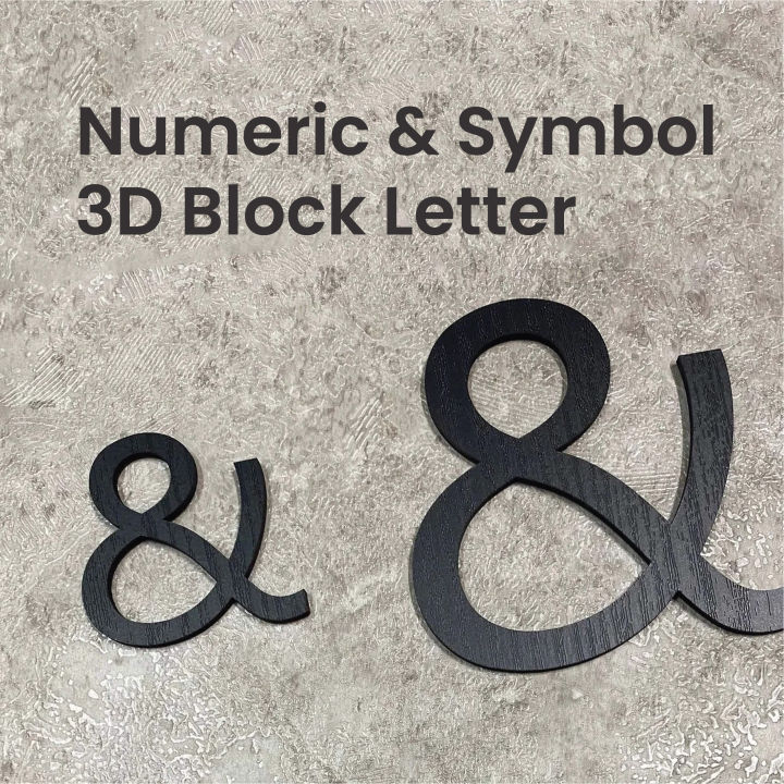 3D Number and Symbol block Wall Decorations Block Letters | Lazada ...