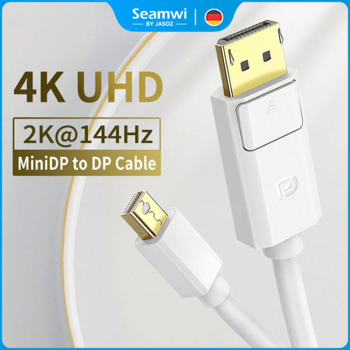 Seamwi สาย Mini DP ถึง DP 4K 60Hz FHD 144Hz DisplayPort to Mini DP ...