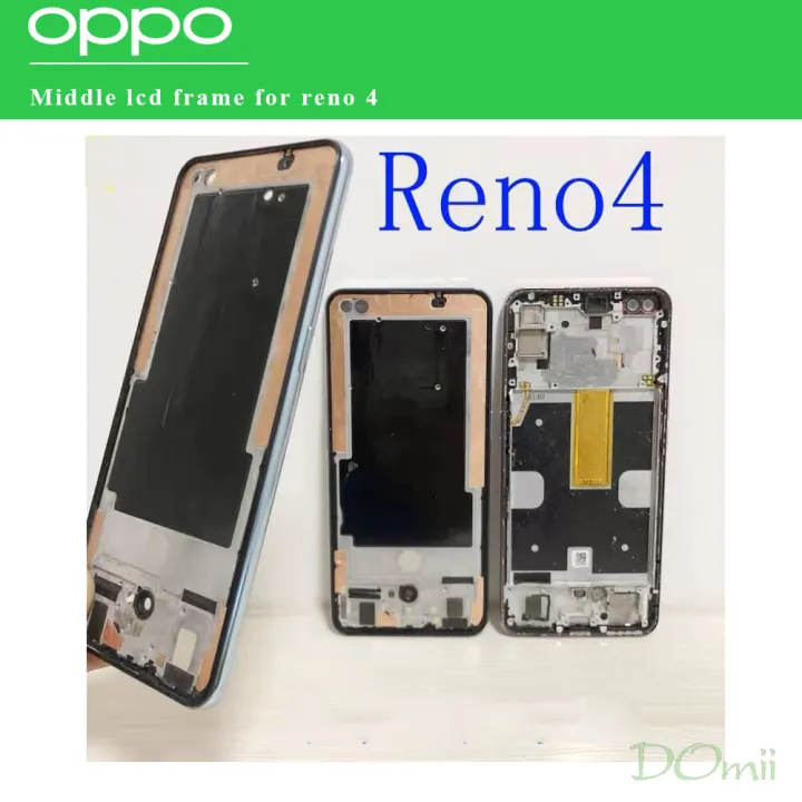 สำหรับ OPPO Reno 4เปลี่ยนที่อยู่อาศัยกลางจอแอลซีดีกรอบฝาแผ่น | Lazada.co.th