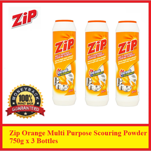[Ready Stock] Zip Orange Multi Purpose Scouring Powder 750g x 3 Bottles | Lazada