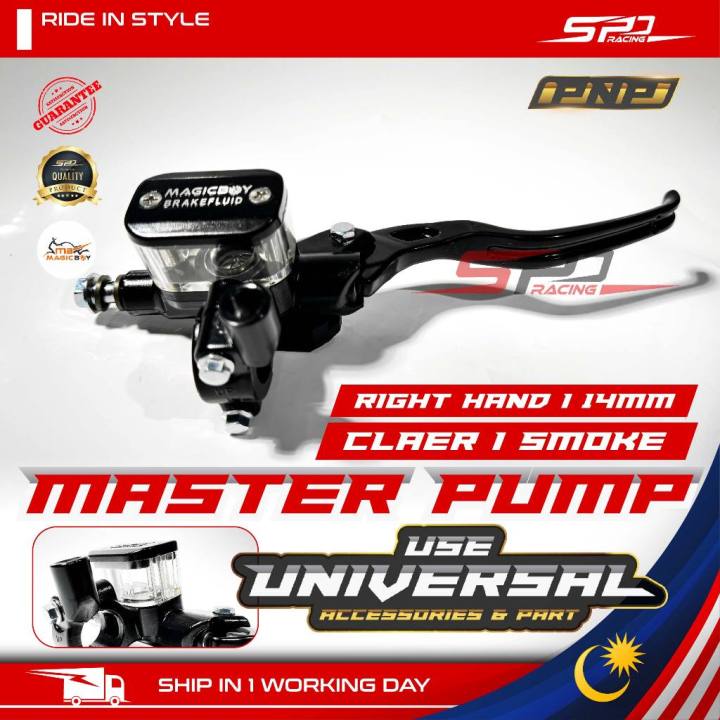 Universal Master Pump I Right Hand 14MM I Smoke / Clear I Magic Boy For ...