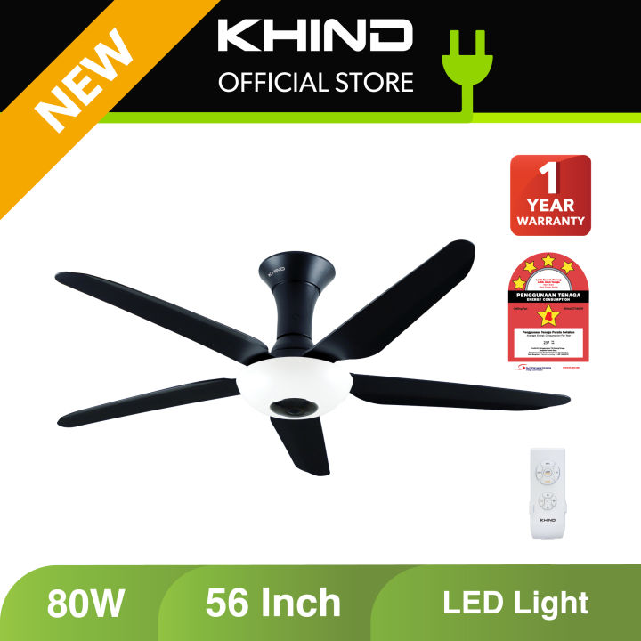 KHIND 56" Ceiling Fan with LED Light CF5602RL | Lazada