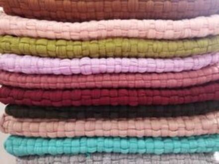 Hand Woven BASAHAN / DOORMAT / RUGS Plain Colored Knitted 12*17 Inches ...