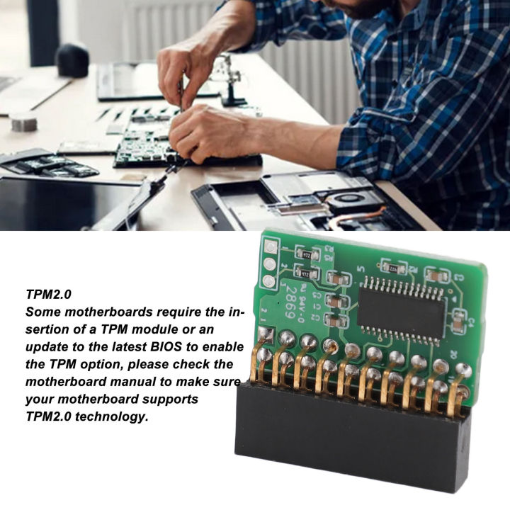 TPM 2.0 Module Enhance Security PCB 20pin Trusted Platform Module for AOM TPM 9665V TCG 2.0 | Lazada