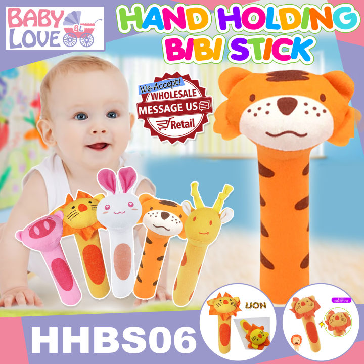 Baby Love HHBS06 Hand Holding Bibi Sticks Soft Plush Doll Crib Bed BB ...