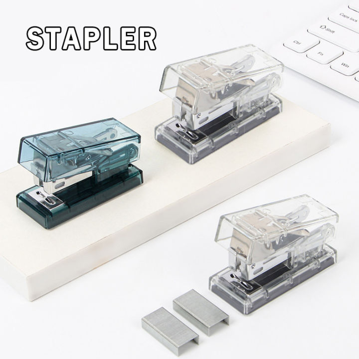Transparent Stapler Mini Office Stapler Students Labor Saving Cute ...